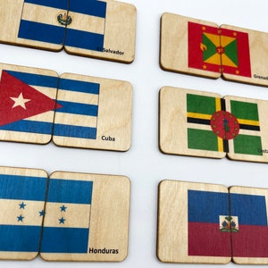Wooden Flag of North America Puzzle, Homeschool Preschool Kindergarten ...