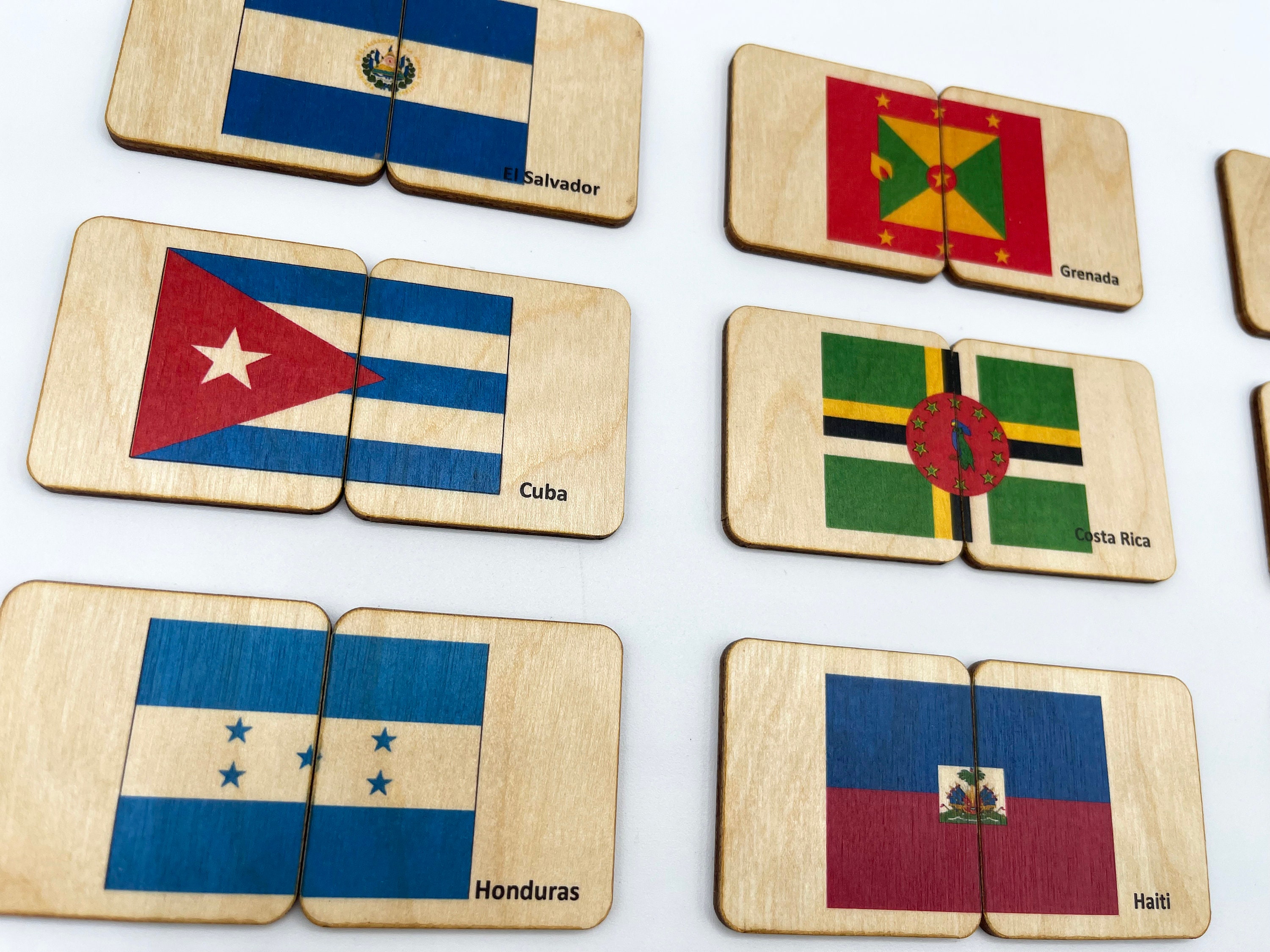 Wooden Flag of North America Puzzle Homeschool Preschool - Etsy