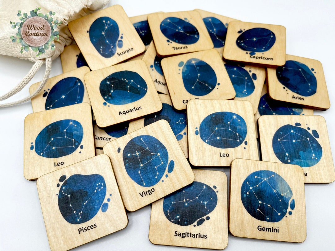 Montessori Wooden Constellation Memory Game / Constellations Wood ...
