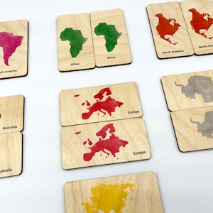 Montessori Continent of the World Cards for Toddler Preschool ...