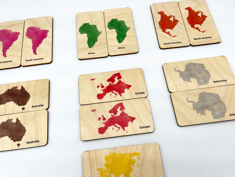 Montessori Continent of the World Cards for Toddler Preschool ...