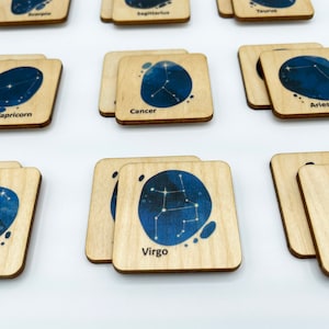 Montessori Wooden Constellation Memory Game / Constellations Wood ...