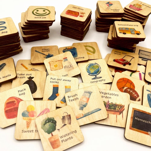 Personalized Wooden Daily Routine Chart Visual Schedule Kids - Etsy Canada