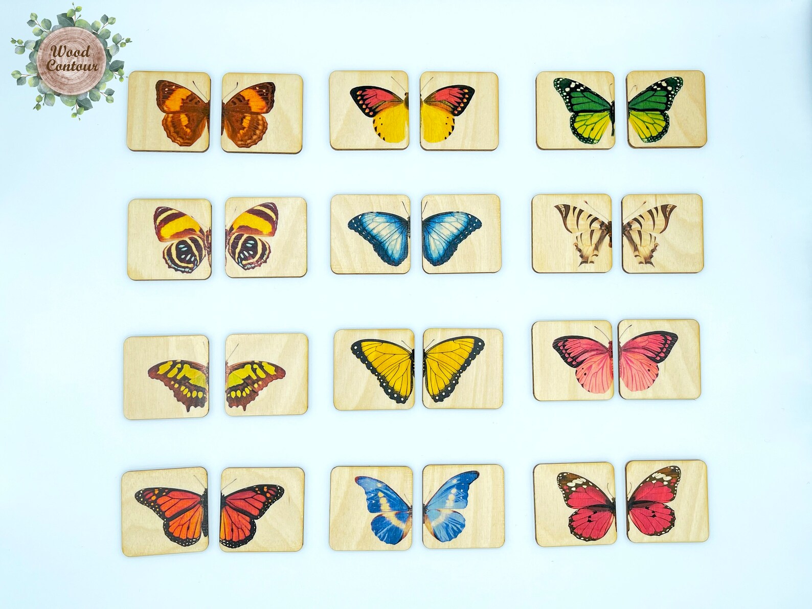 Montessori Wooden Butterfly Matching Game/ Homeschool Learning - Etsy