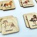 Wooden Montessori Horses Memory Game/ Homeschool Kindergarten ...
