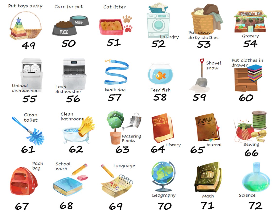 Wooden Daily Routine Cards/ Daily Routine Magnets/ Chore - Etsy