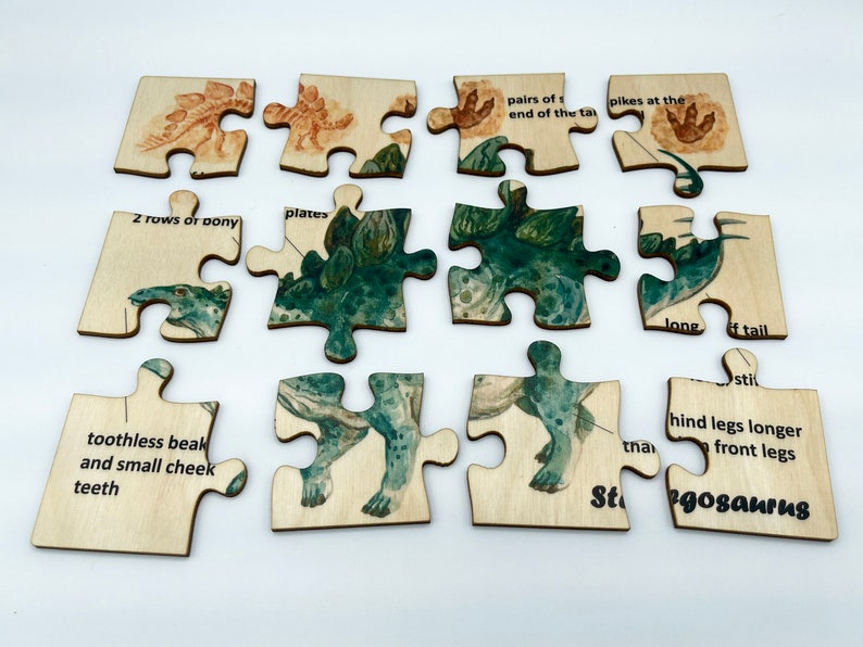Montessori Wooden Dinosaur Anatomy Puzzle/ Homeschool - Etsy Canada