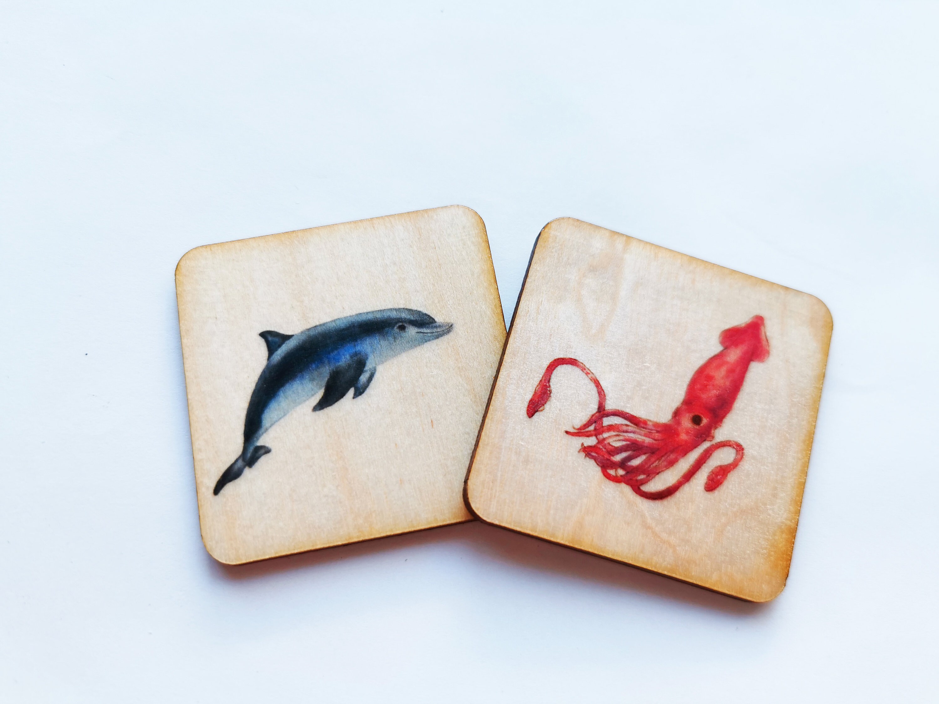 Wooden Montessori Sea Animals Memory Game Educational - Etsy
