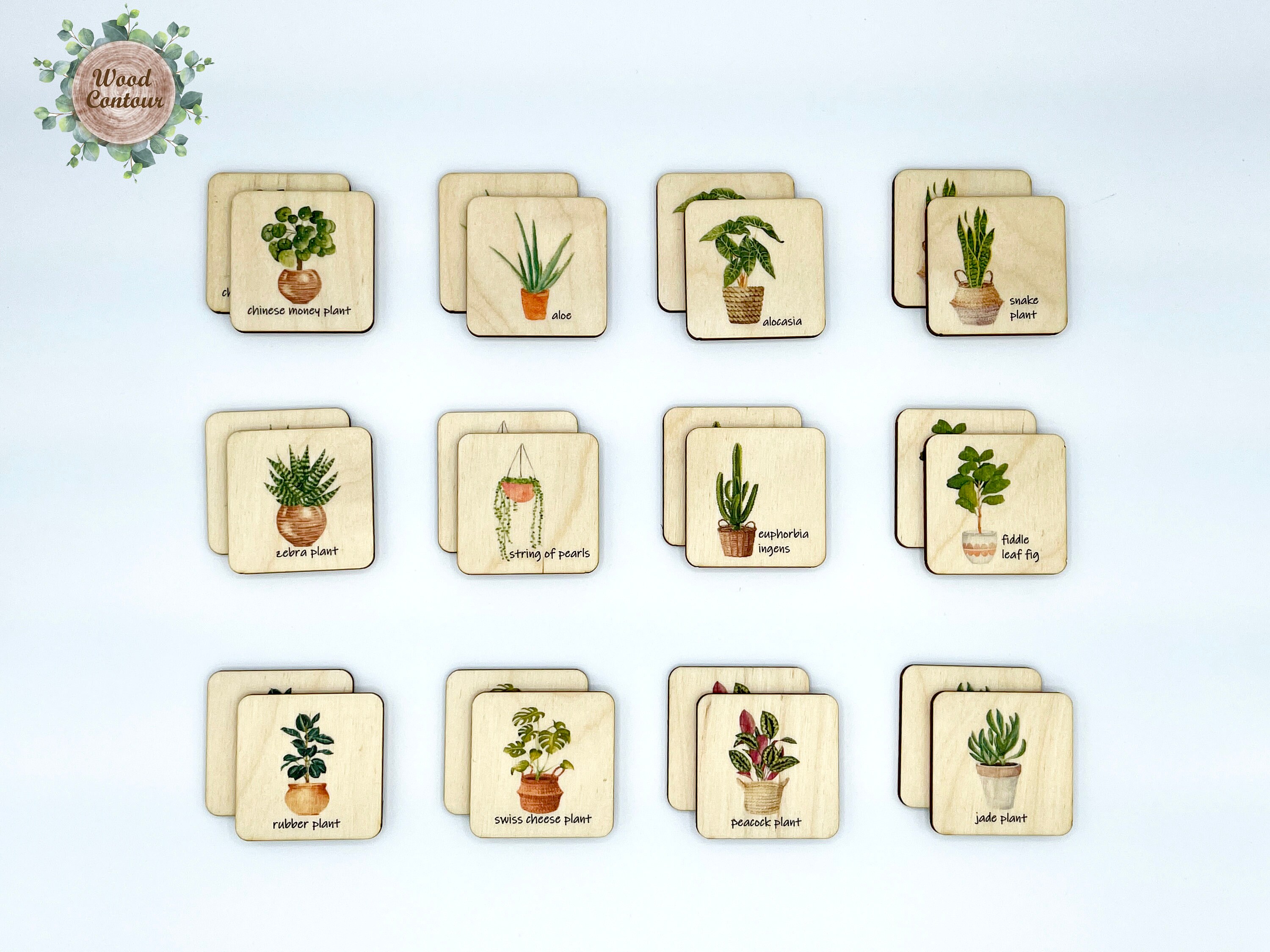 Montessori Wooden House Plant Memory Game/ Homeschool - Etsy Canada