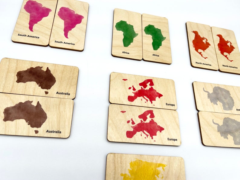 Montessori Continent of the World Cards for Toddler Preschool ...