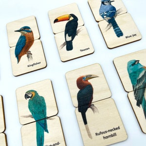 Montessori Wood Birds Puzzle Game / Homeschool Preschool Kindergarten ...