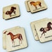 Wooden Montessori Horses Memory Game/ Homeschool Kindergarten ...