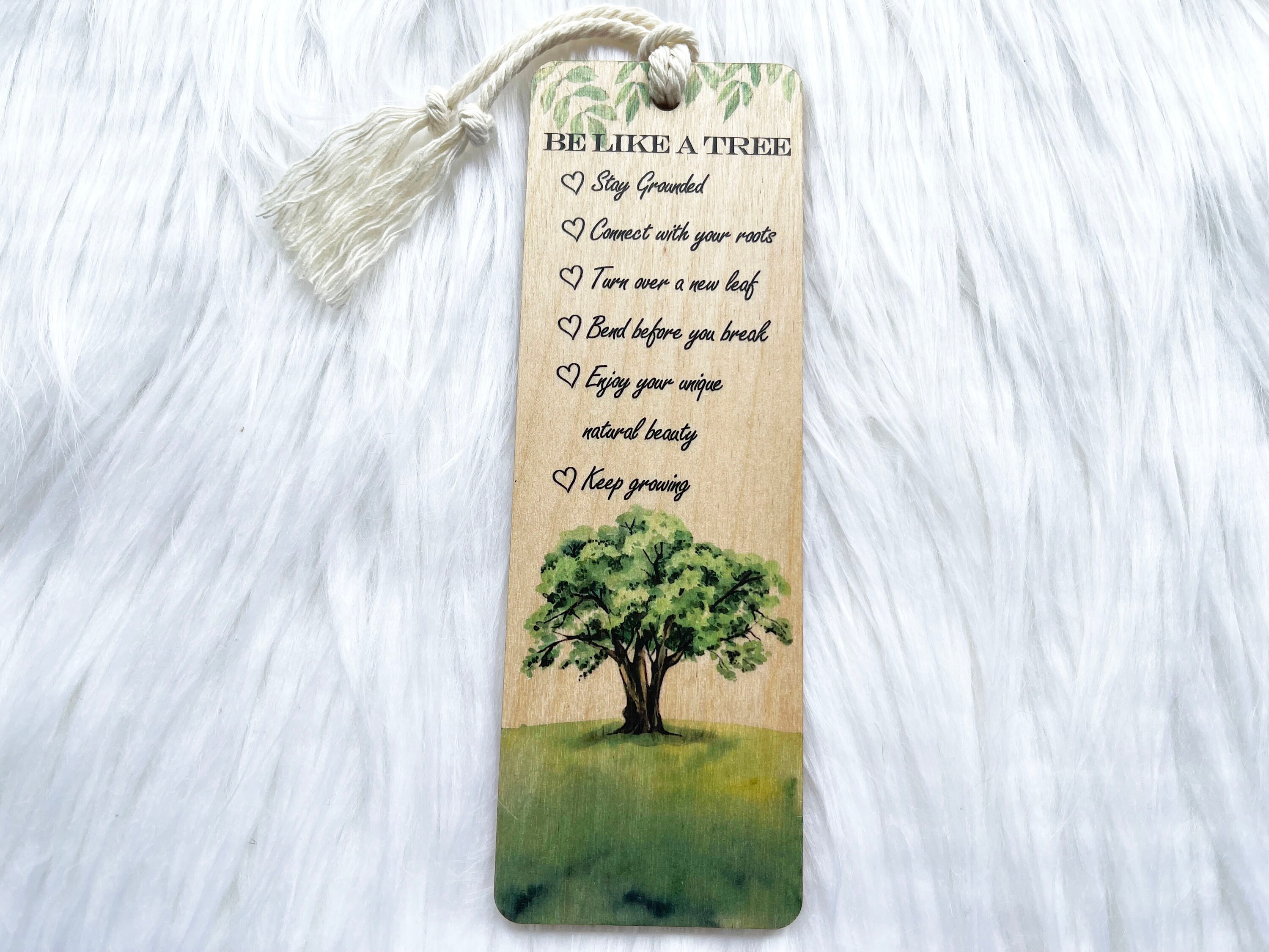 Personalized Wooden Trees Bookmark / Custom Oak Willow Pine - Etsy