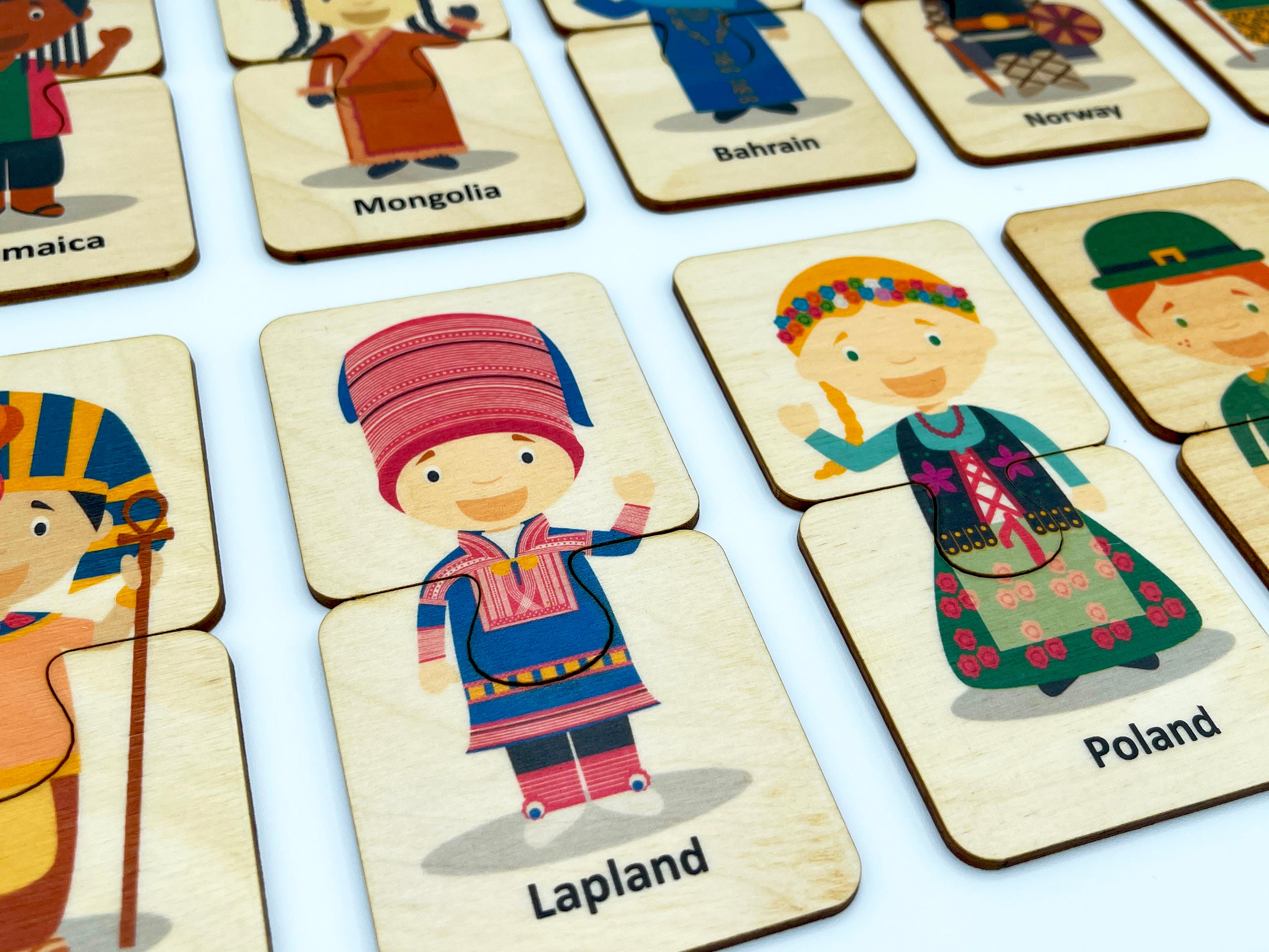 Wooden Kids Around the World Puzzle/ Traditional Costumes From Around ...