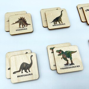 Wooden Dinosaurs Memory Game/ Montessori Toy Matching Game for - Etsy