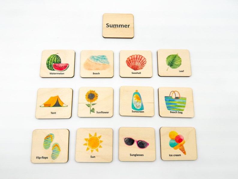 Four Seasons Matching Game/ Spring Summer Autumn Winter Matching ...