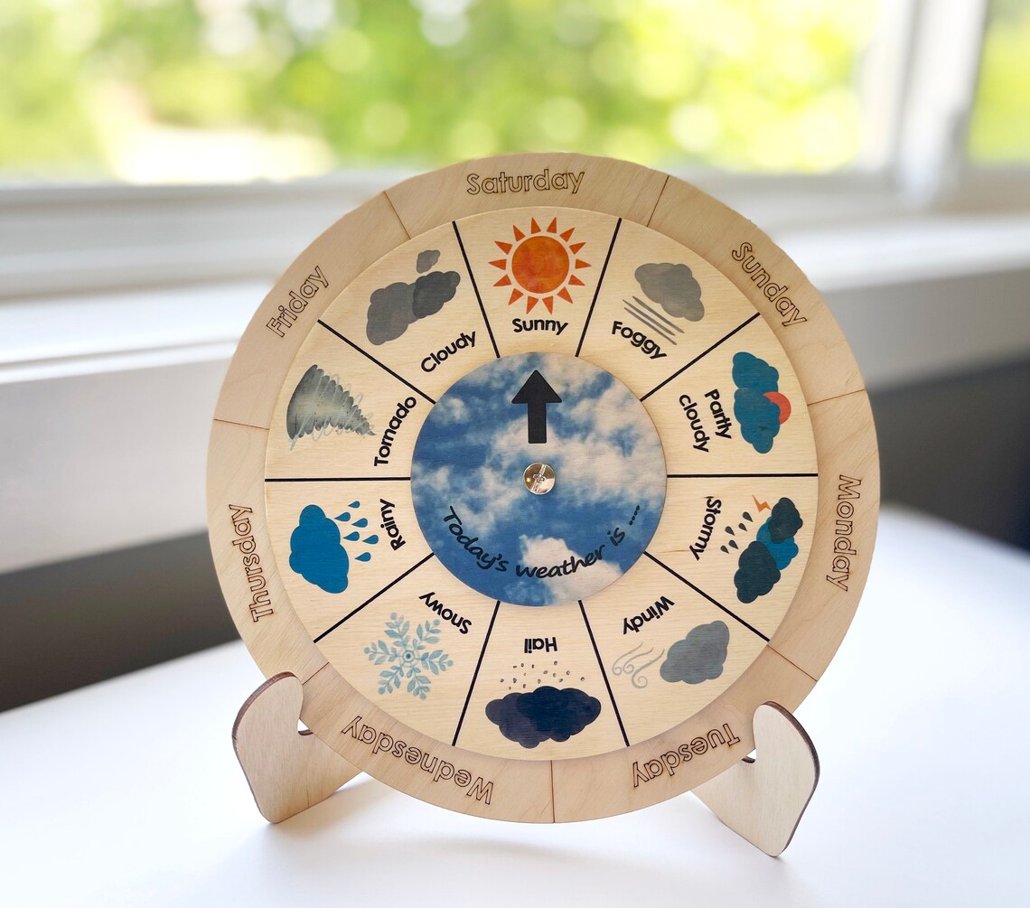 Weather Calendar/ Montessori Weather Wheel/ Weather Chart/ - Etsy Canada