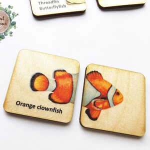 Montessori Wooden Tropical Fish Ocean Puzzle Game/ Homeschool Preschool ...