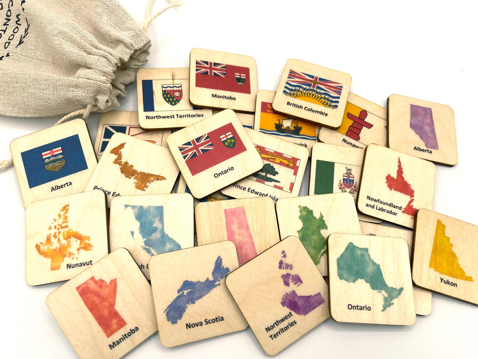 Montessori Canada Map and Flags Matching Cards/ Canada Provinces and ...