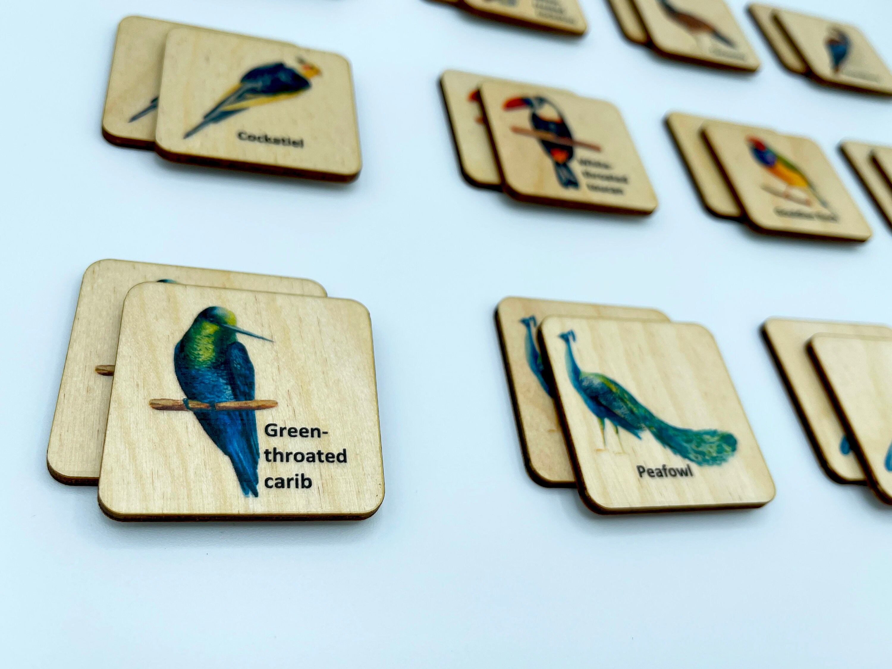 Wooden Birds Memory Game Montessori Toys Wood Animals | Etsy