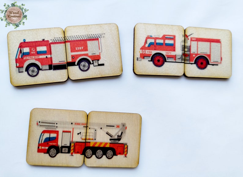 Wooden emergency vehicles firetruck police car ambulance | Etsy