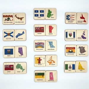 Montessori Canada Map and Flags Matching Cards/ Canada Provinces and ...