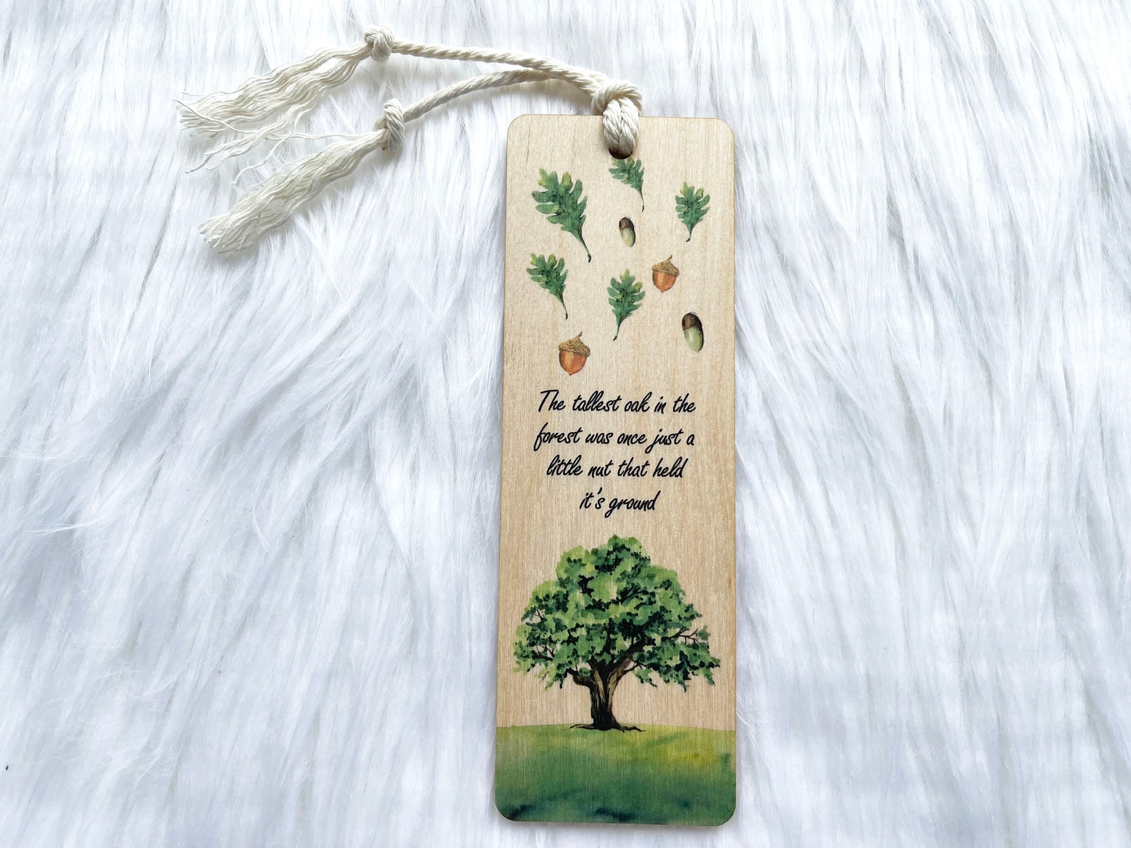 Personalized Wooden Trees Bookmark / Custom Oak Willow Pine - Etsy