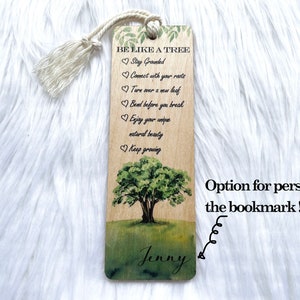 Personalized Wooden Trees Bookmark / Custom Oak Willow Pine Tree Wood ...