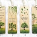 Personalized Wooden Trees Bookmark / Custom Oak Willow Pine Tree Wood ...