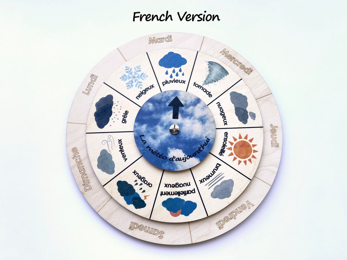Weather Calendar/ Montessori Weather Wheel/ Weather Chart/ - Etsy Canada