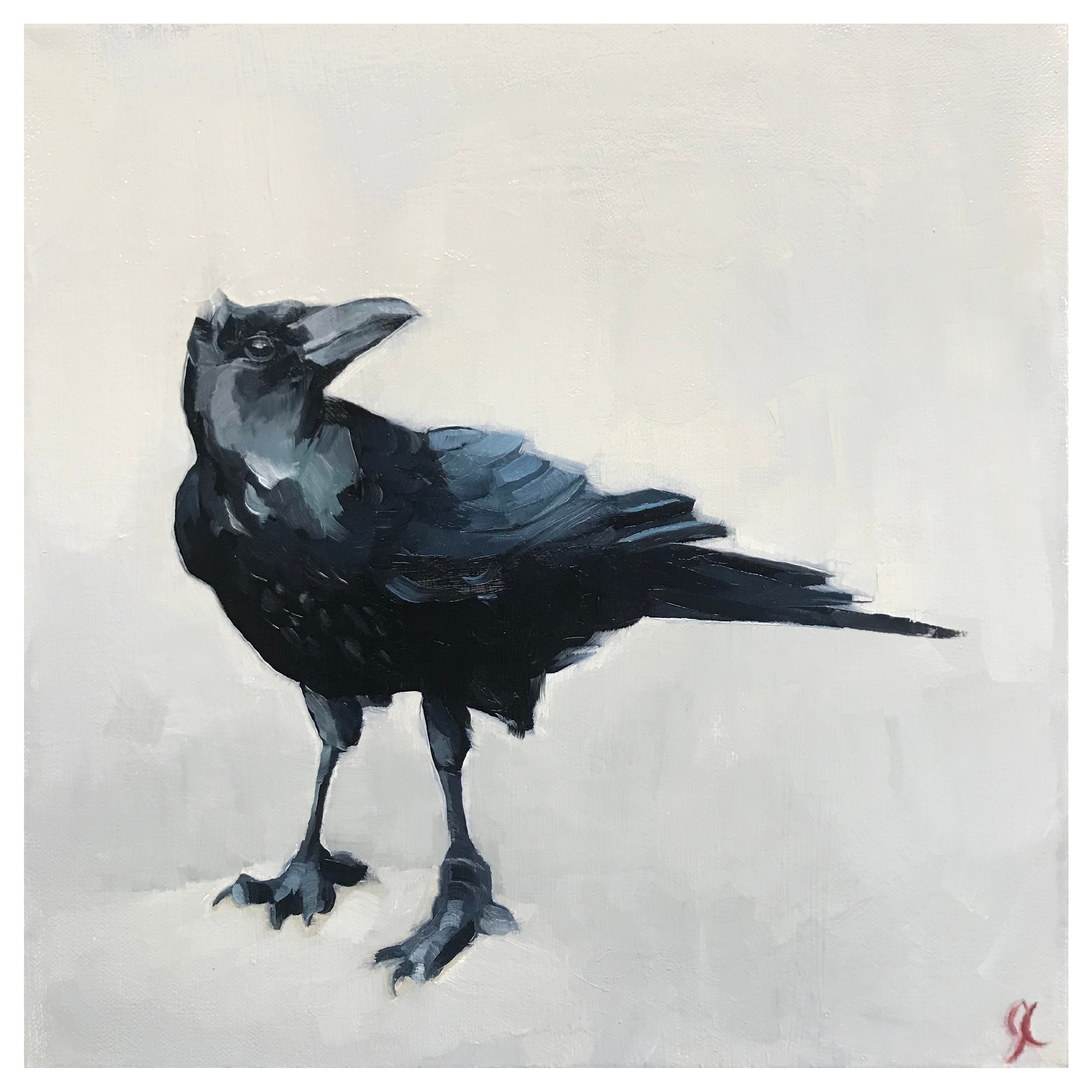 Crow 3 wall art bird art print wild animals wall art | Etsy