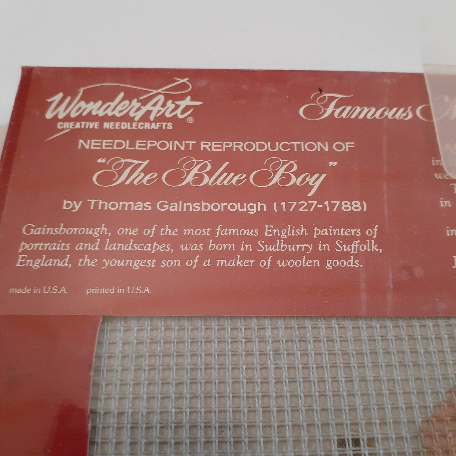 The Blue Boy Needlepoint Kit 6804. New in Package by | Etsy