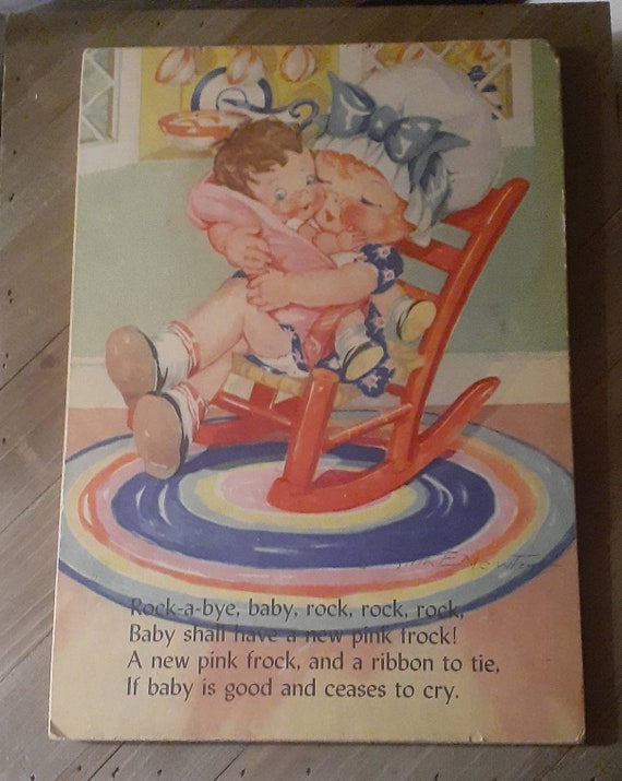 Vintage Ruth E. Newton Rock-a-bye Baby Decor - Etsy