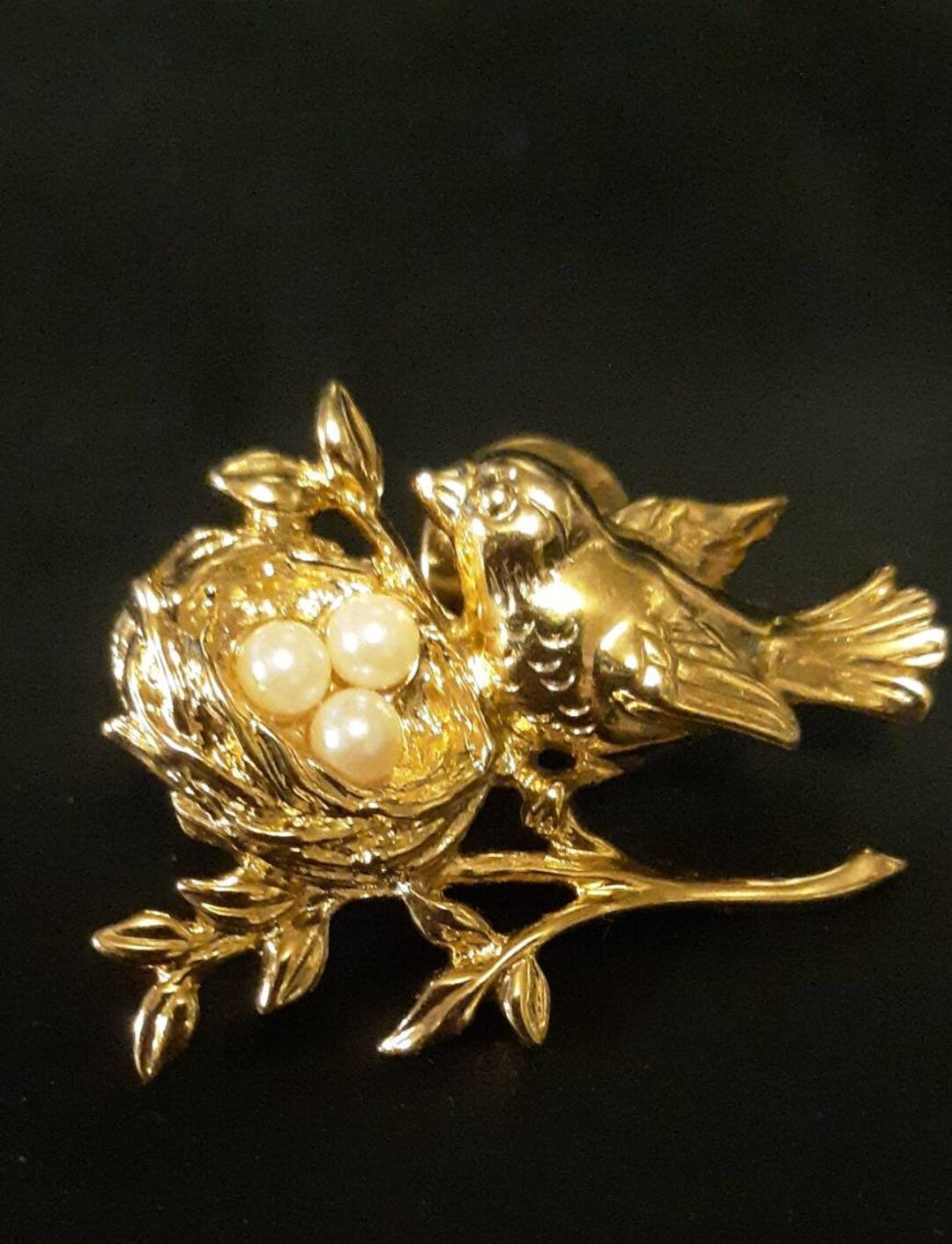 Vintage Avon Bird With Eggs in Nest Lapel Pin Excellent Condition - Etsy
