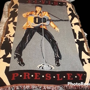 Elvis Presley All Shook up Afghan Throw Blanket - Etsy