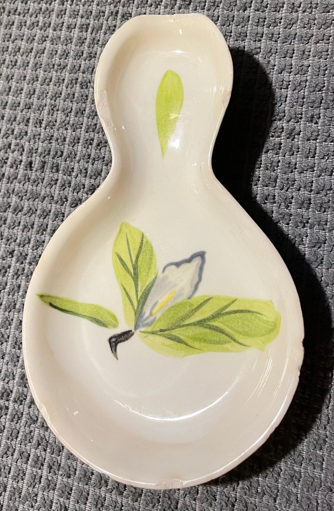 Vintage Red Wing Magnolia Pattern Spoon Rest - Etsy