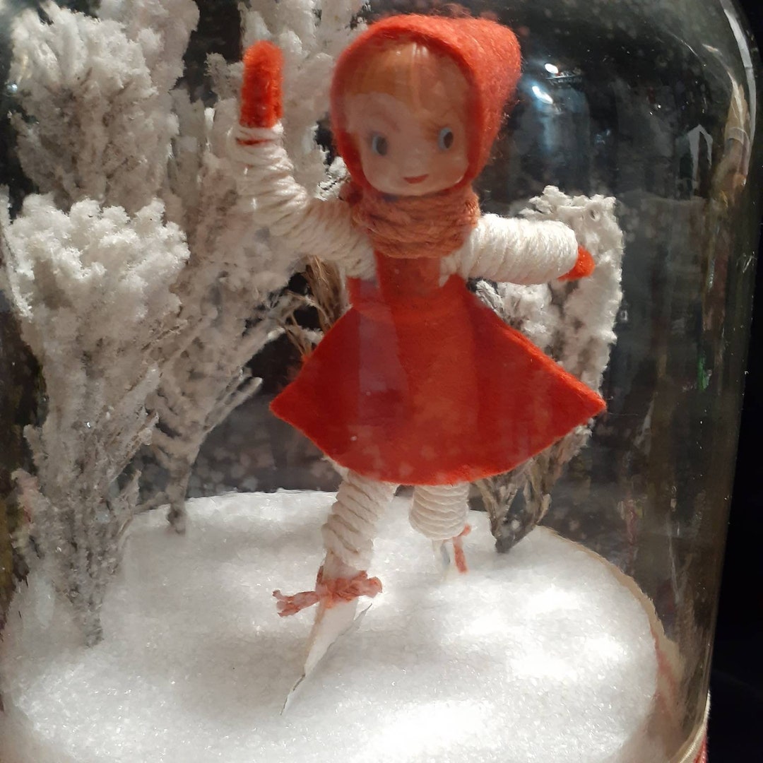 Vintage Handcrafted Diorama Figure Skater in 1 Gallon Thumb Jug - Etsy