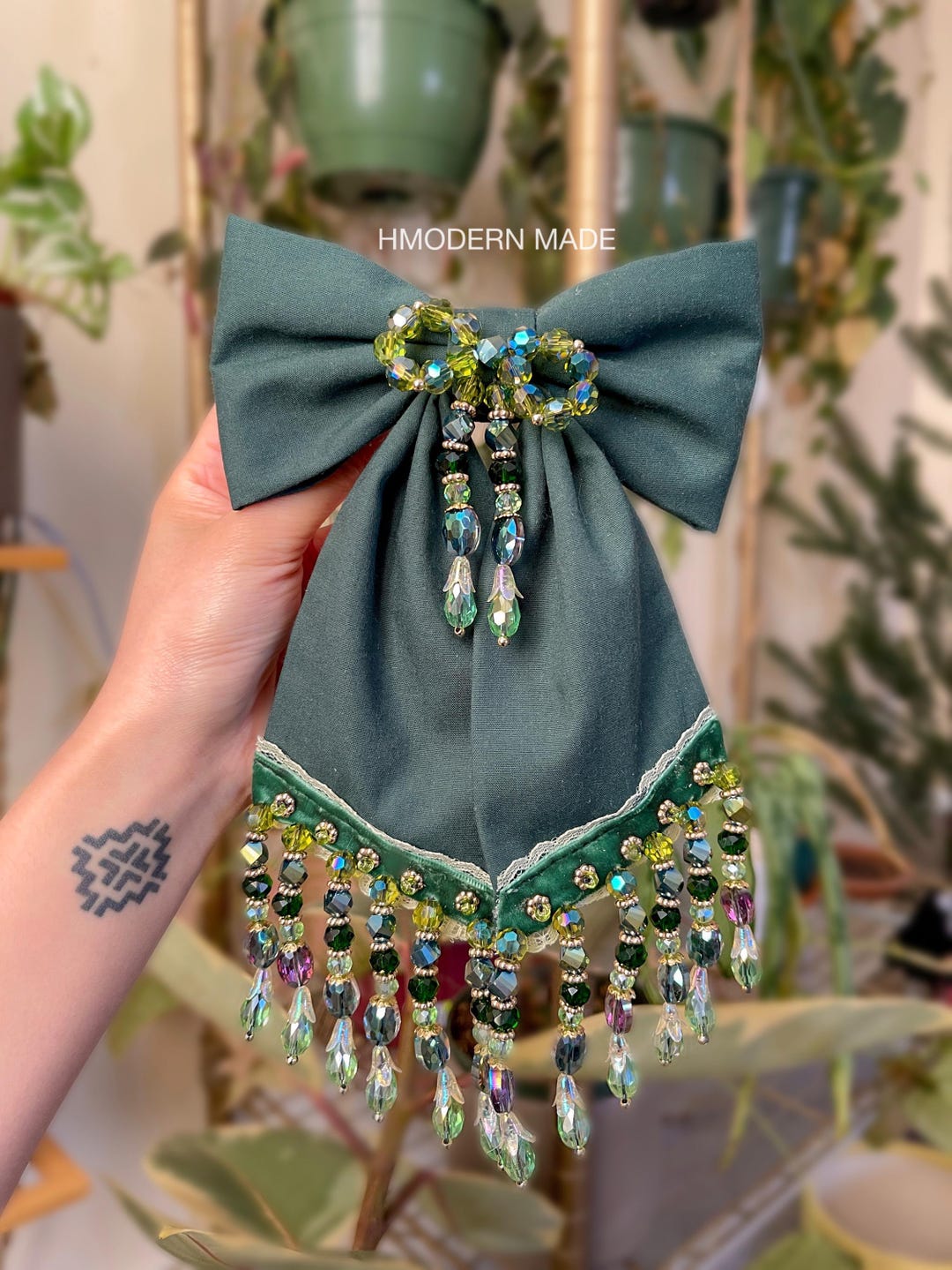 Hmong Hunter Green Sailor Hair Bow Hmong Inspired Hair Bow - Etsy