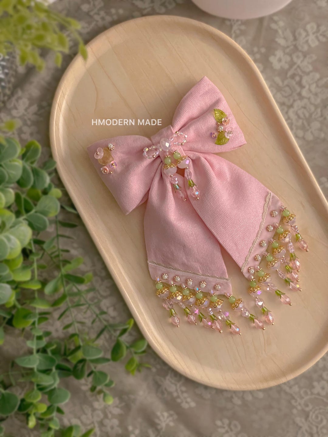 Hmong Shimmery Pink Sailor Bow - Hmong Inspired Hair Bow - Etsy