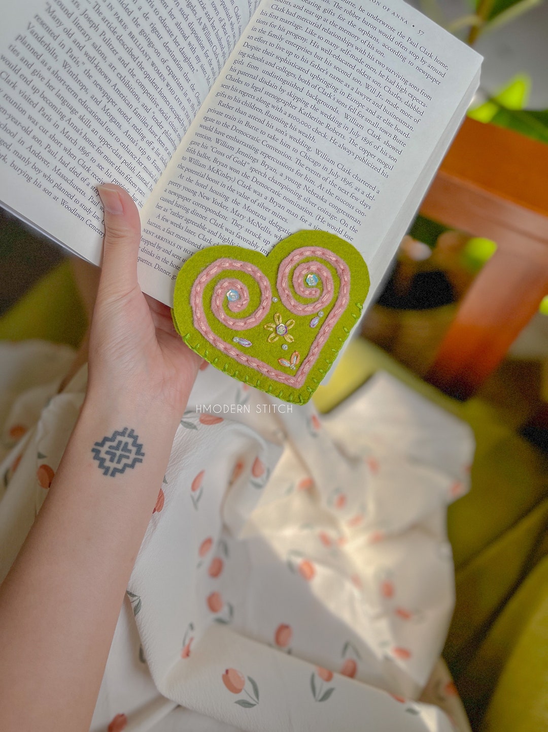 Hand Embroidered Hmong Corner Bookmark - Etsy