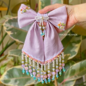 Hmong Purple Sailor Hair Bow Hmong Inspired Hair Bow - Etsy