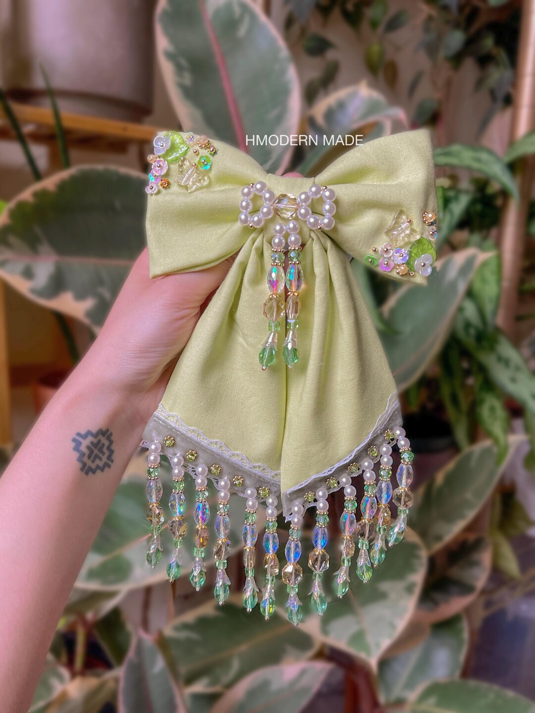 Hmong Lime Green Sailor Hair Bow - Hmong Inspired Hair Bow - Etsy