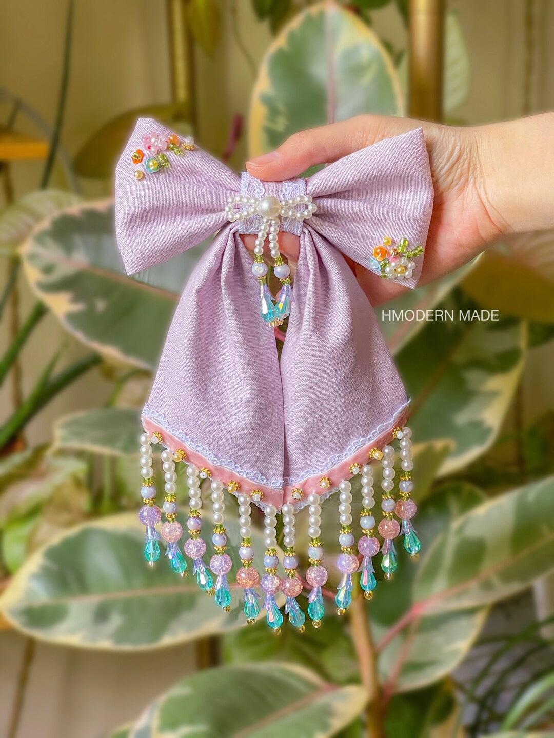 Hmong Purple Sailor Bow Hmong Hair Bow - Etsy
