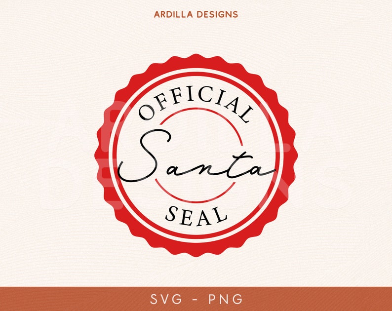 Official Santa Stamp SVG PNG - Santa Seal of Approval Cut Files or ...