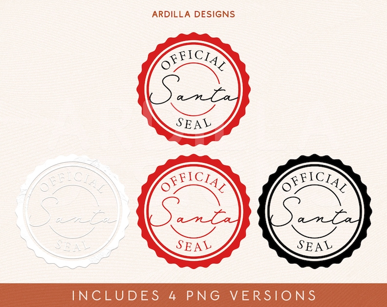 Official Santa Stamp SVG PNG - Santa Seal of Approval Cut Files or ...