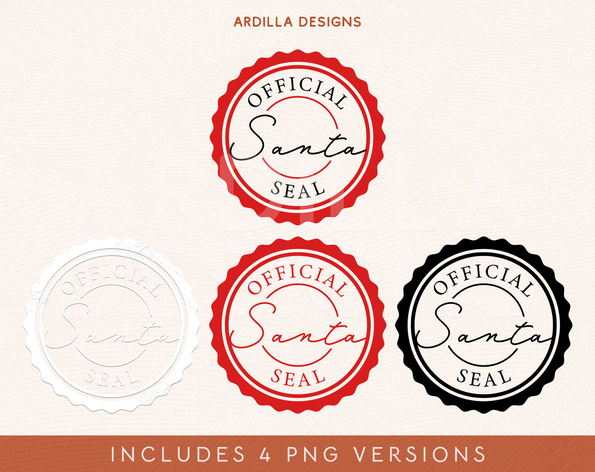 Official Santa Stamp SVG PNG Santa Seal of Approval Cut - Etsy UK