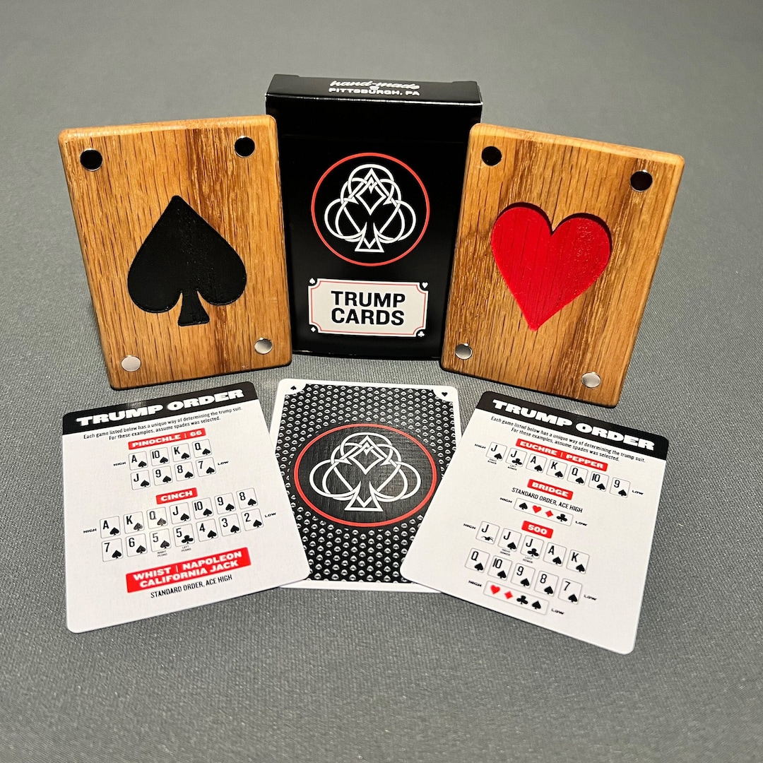 Wooden Trump Cards: Euchre, Pinochle, Card Games - Etsy