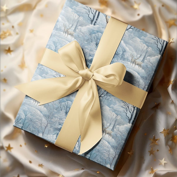 Winter Scene Wrapping Paper - Etsy