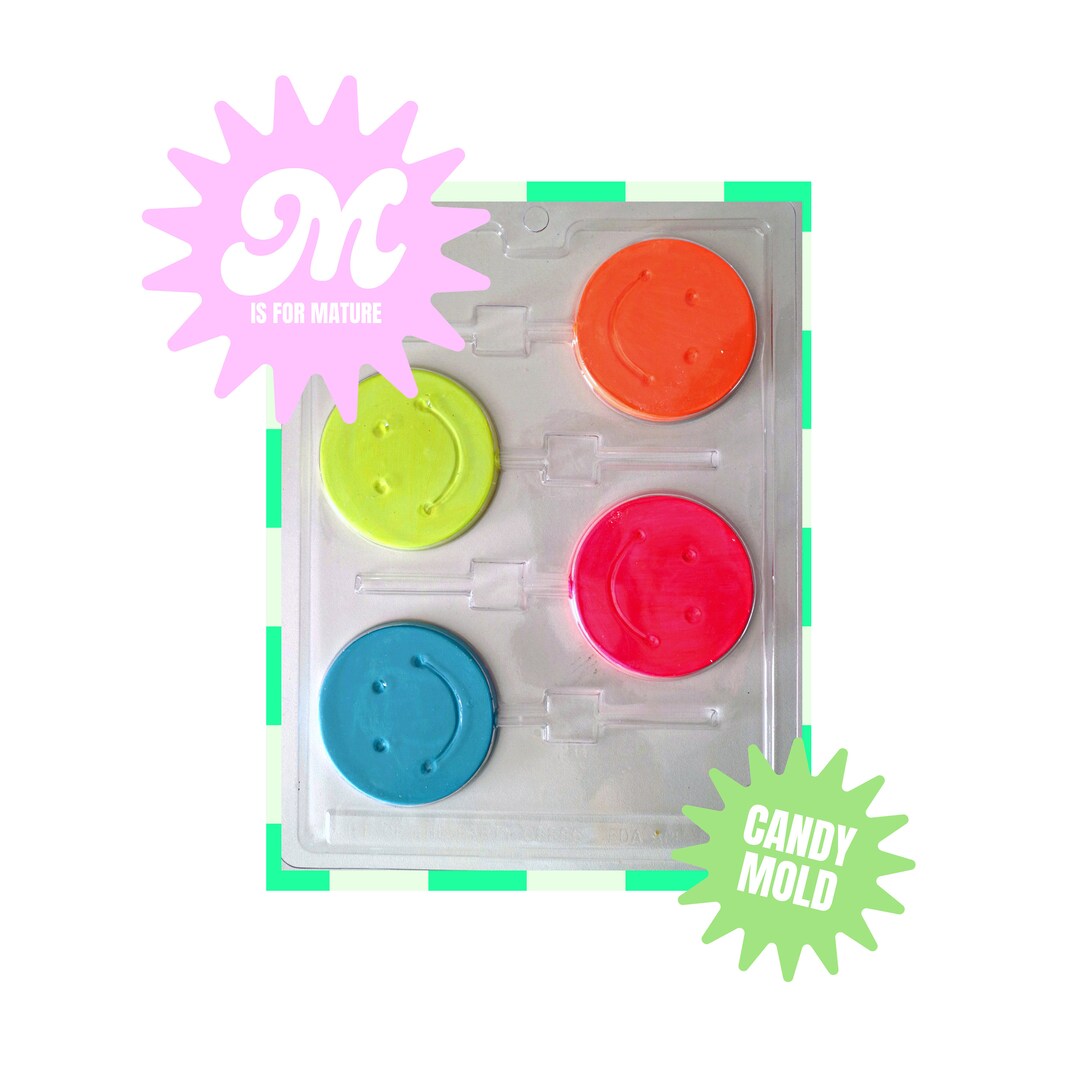 Smiley Face Lolli Plastic Candy Mold - Etsy
