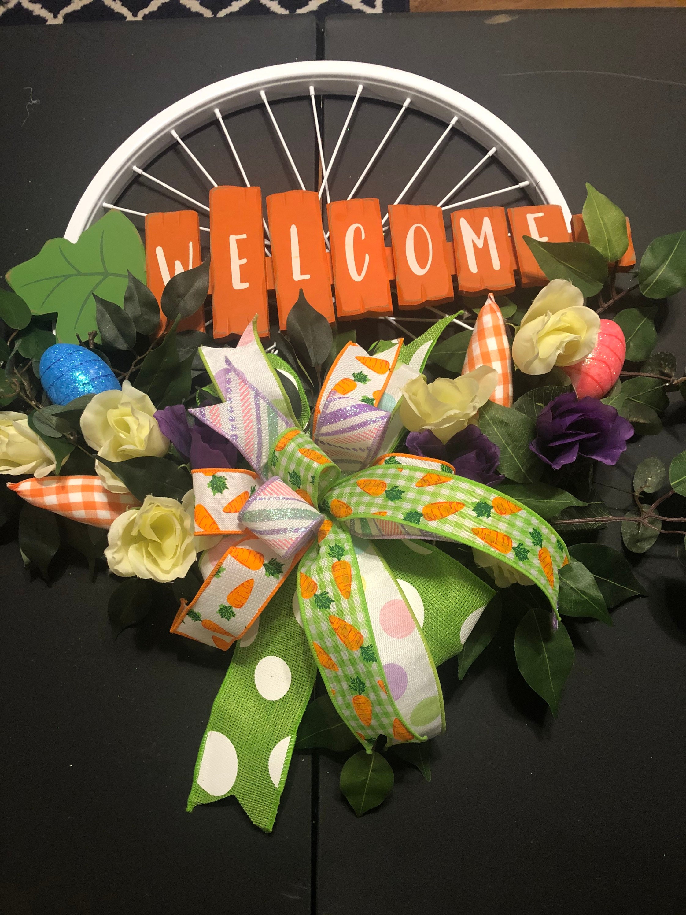 Welcome Easter Wreath - Etsy